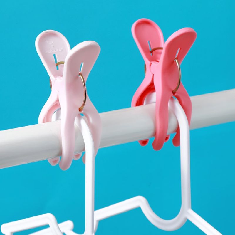 Pinzas Grandes para Ropa 2 Colores 8 Pzs Rosa Blanco