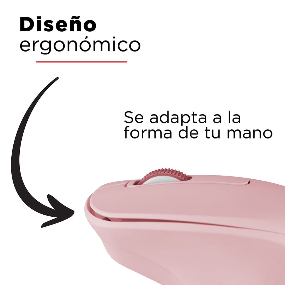 Mouse Inalambrico, Mod E701, Rosa - Miniso