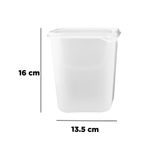 Contenedor De Plástico 3 Pzas, 1800ML, Blanco