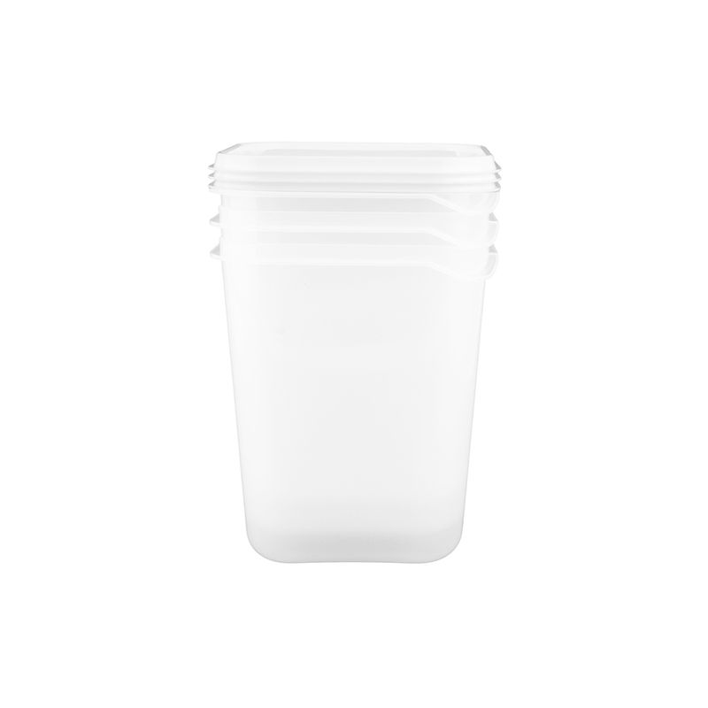 Contenedor de Plástico 3 Pzas 1800ML Grande Blanco