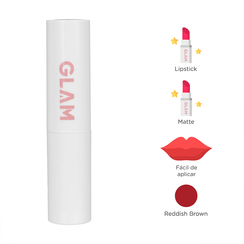 Labial Matte Glam 06 Reddish Brown - Miniso