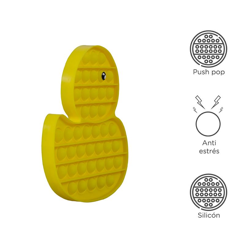 Juguetes Sensoriales de Burbujas Push Pop Pato Amarillo Miniso