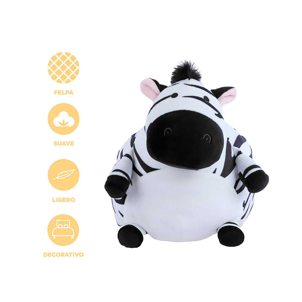 Peluche Redondo Zebra Miniso