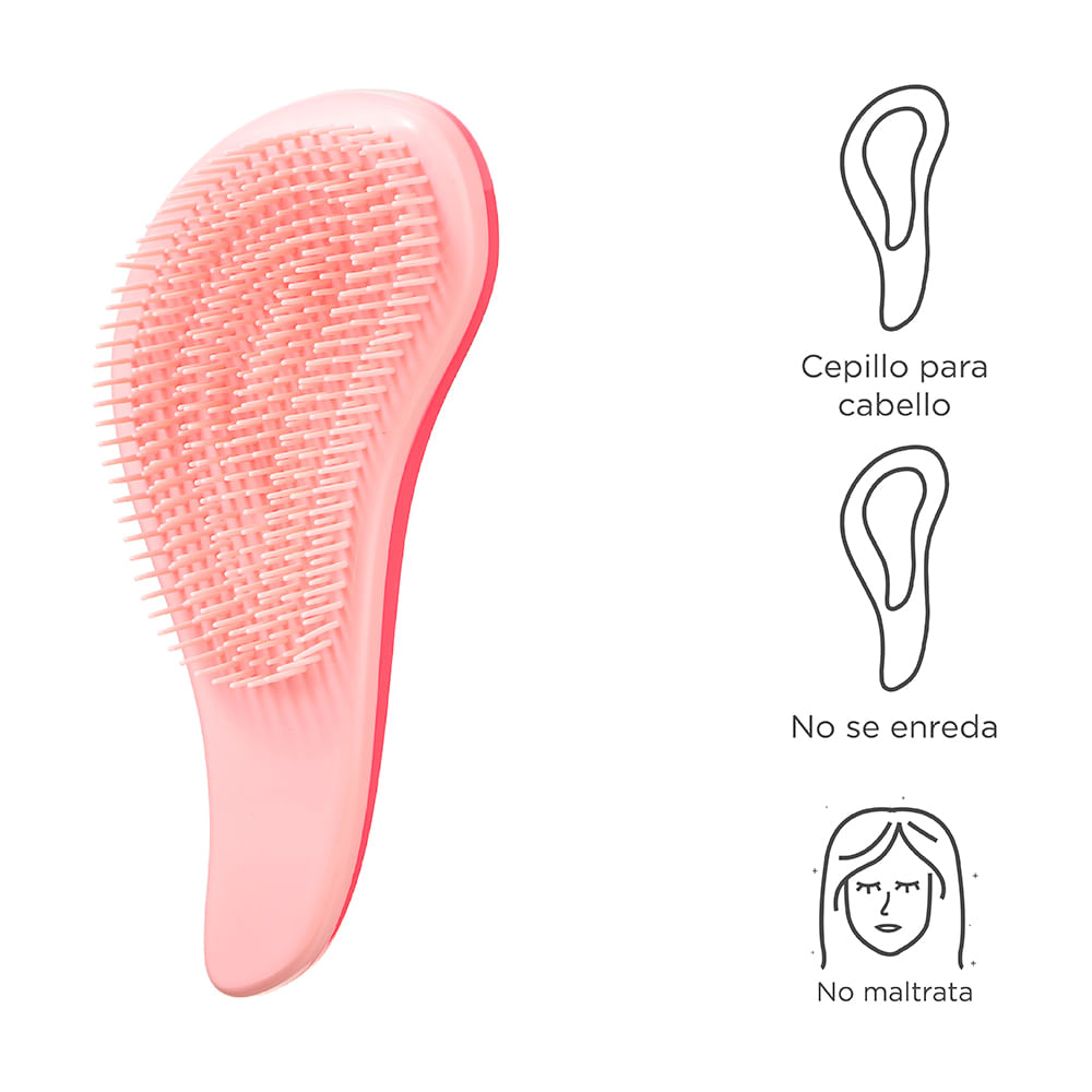 Cepillo para el Cabello Bicolor Suave Rosa - Miniso