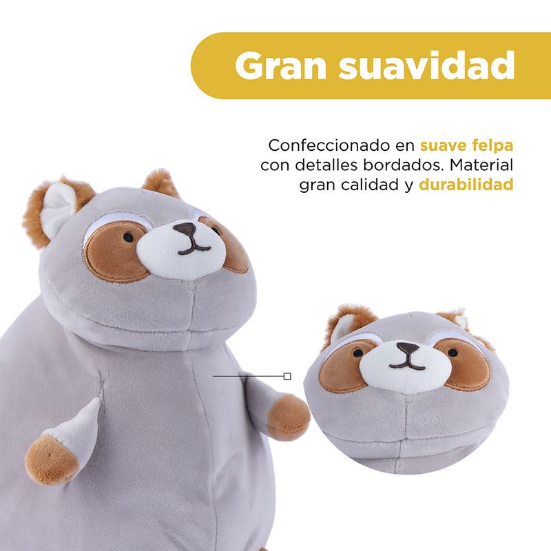 Peluche Redondo Mapache Miniso
