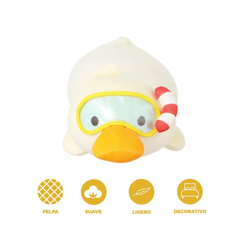 Peluche Pato Buceador Acostado Miniso