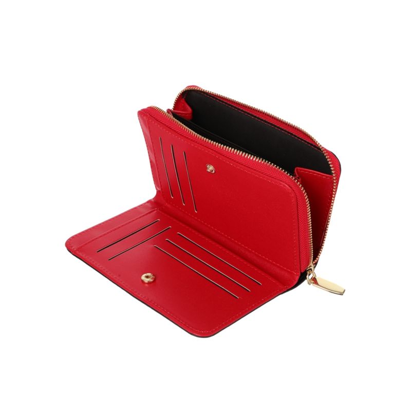 Billetera para Mujer Miniso Texturizada Elegante Roja