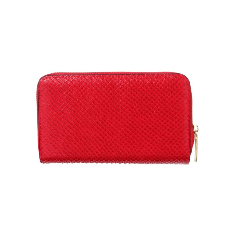 Billetera para Mujer Miniso Texturizada Elegante Roja