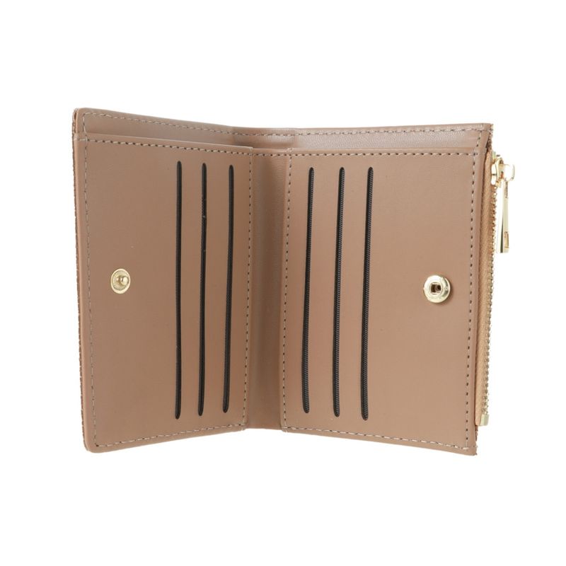 Billetera para Mujer con Cierre Metalizada Oro