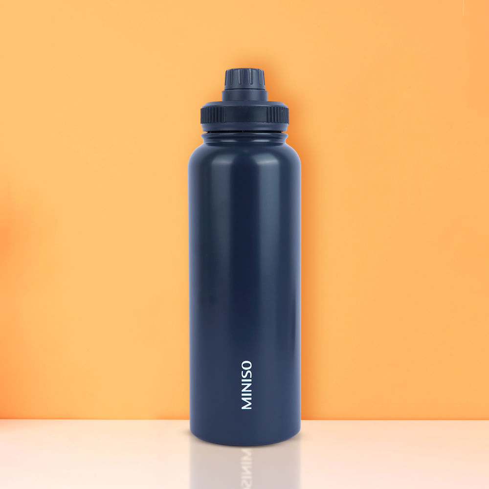 Botella de Acero Inoxidable Azul - Miniso