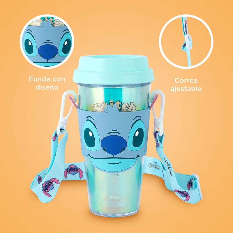 Vaso de Plastico con Funda Serie Lilo & Stitch 420 Ml Stitch