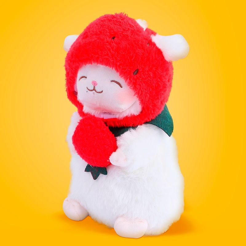 Peluche Cordero Baa Sombrero de Fresa Serie Miniso - Miniso