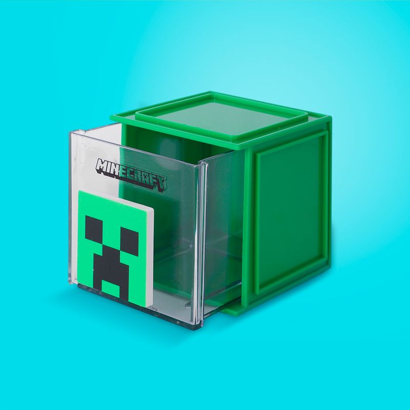 Caja de Almacenamiento Pequeña Creeper Serie Minecraft Verde