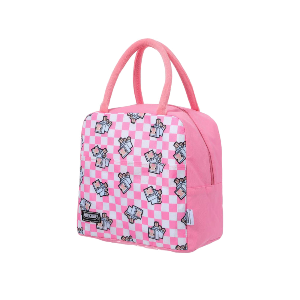 Lonchera Estampada Serie Minecraft Rosa - Miniso