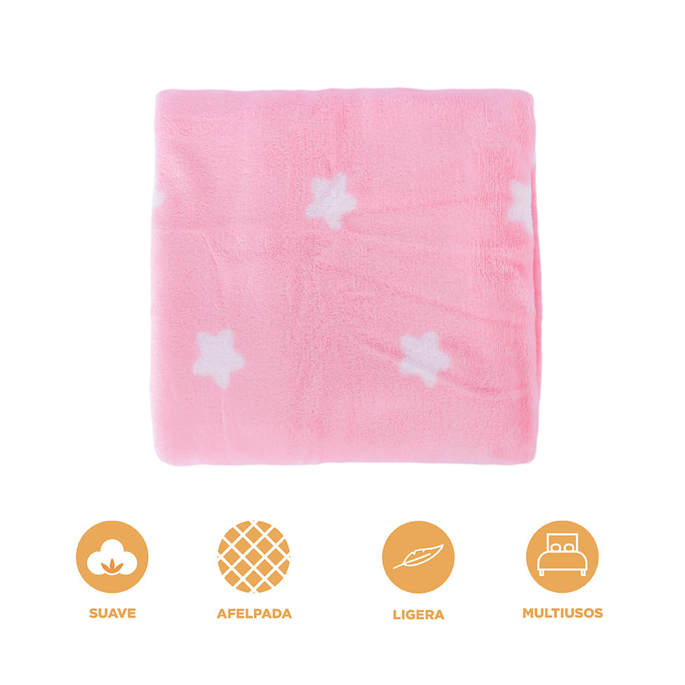 Manta Serie Miniso Estrellas Rosa - Miniso
