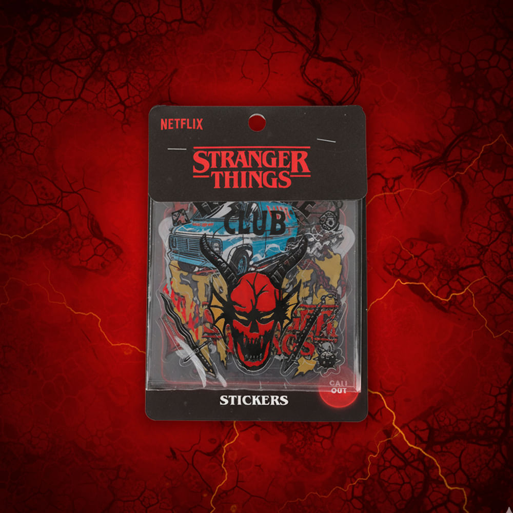Stickers 5 Hojas Serie Stranger Things - Miniso