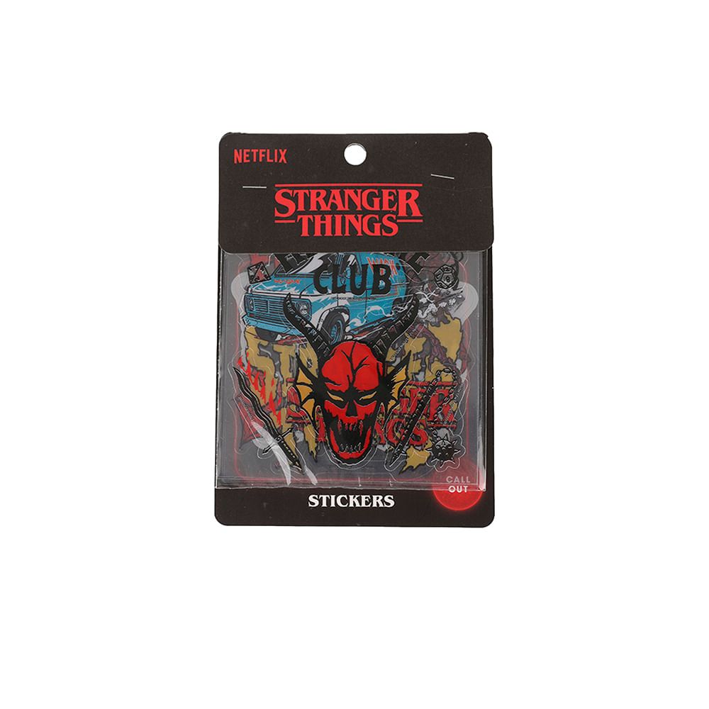 Stickers 5 Hojas Serie Stranger Things - Miniso