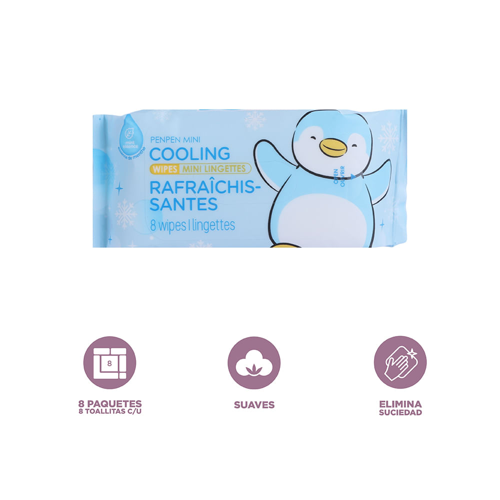 Mini Toallitas Refrescantes 8 Toallitas por 8 Paquetes Penpen - Miniso